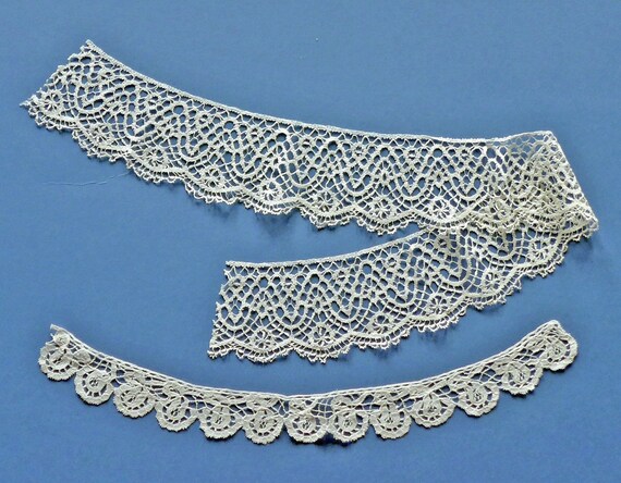 Bobbin Lace Edging 2 Different Pieces Antique. Honiton Lace | Etsy