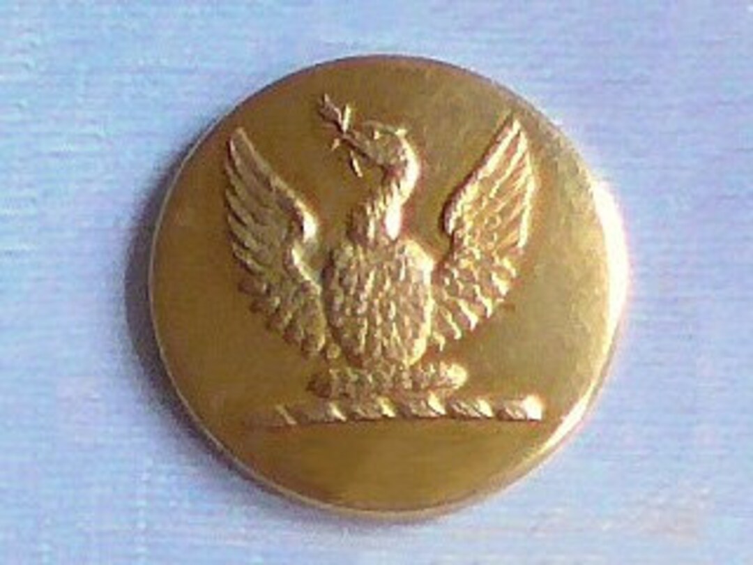 Livery Button, Antique. Featuring a Bird With Wings Outstretched ...