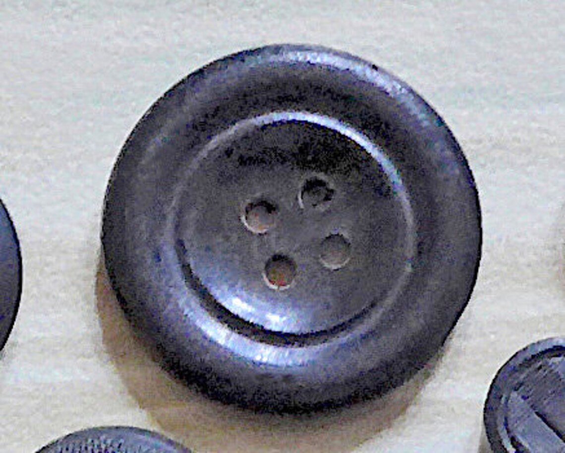 Rubber Buttons 5 Different Antique. Black Rubber 1 is a | Etsy