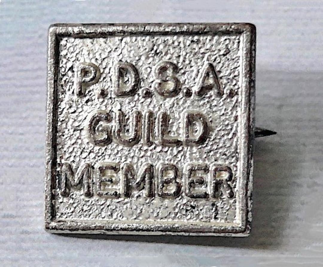 PDSA Guild Member Badge, Vintage. Peoples Dispensary Sick Animals Baged ...