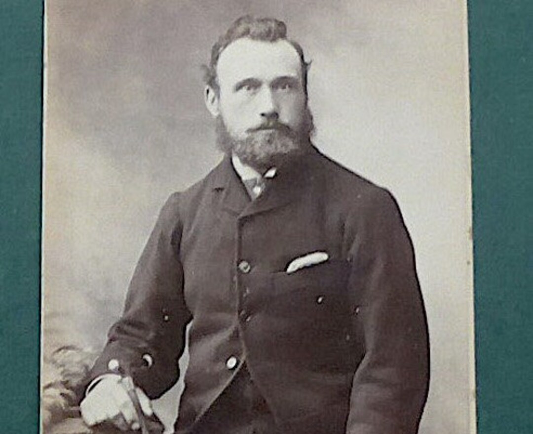 Cabinet Card, Sepia, Antique. Featuring a Well Dressed Gentleman With a ...