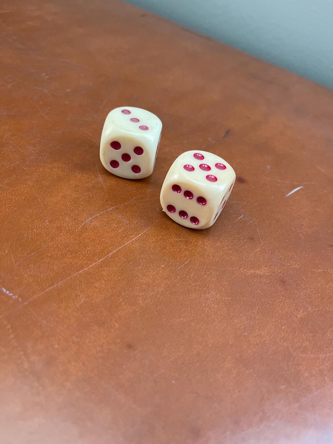 Vintage Worn Dice Mustache Worm, Red White, Monte Alban Mezcal ...