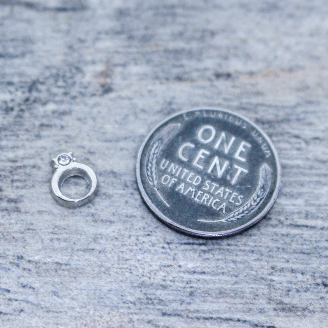 Silver Engagement Ring Floating Locket Charm for Floating Lockets - Etsy