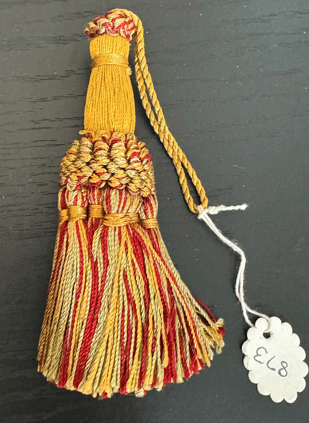 4&1/2" Gold Burgundy Light Sage Chainette Crown Tassel Tassels Lot of 6 ...