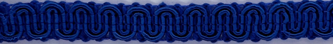 1/2" Royal Blue Scroll Gimp Chinese Gimp Fabric Trim 5 Yards - Etsy