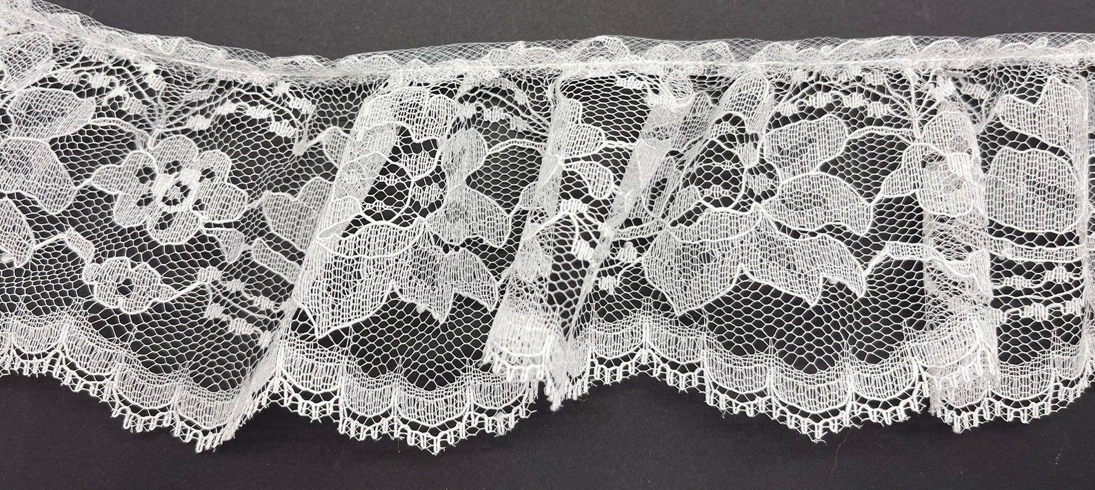 3" White Ruffled Lace Fabric Trim 15 Yards Bridal Trimming - Etsy