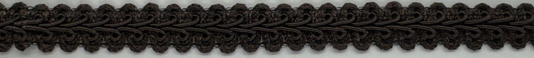 1/2" Dark Chocolate Brown French Chinese Gimp Braid Fabric Trim 16 ...