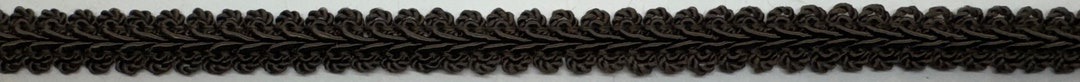 1/2" Dark Brown French Chinese Gimp Braid Fabric Trim 18 Yards Conso ...