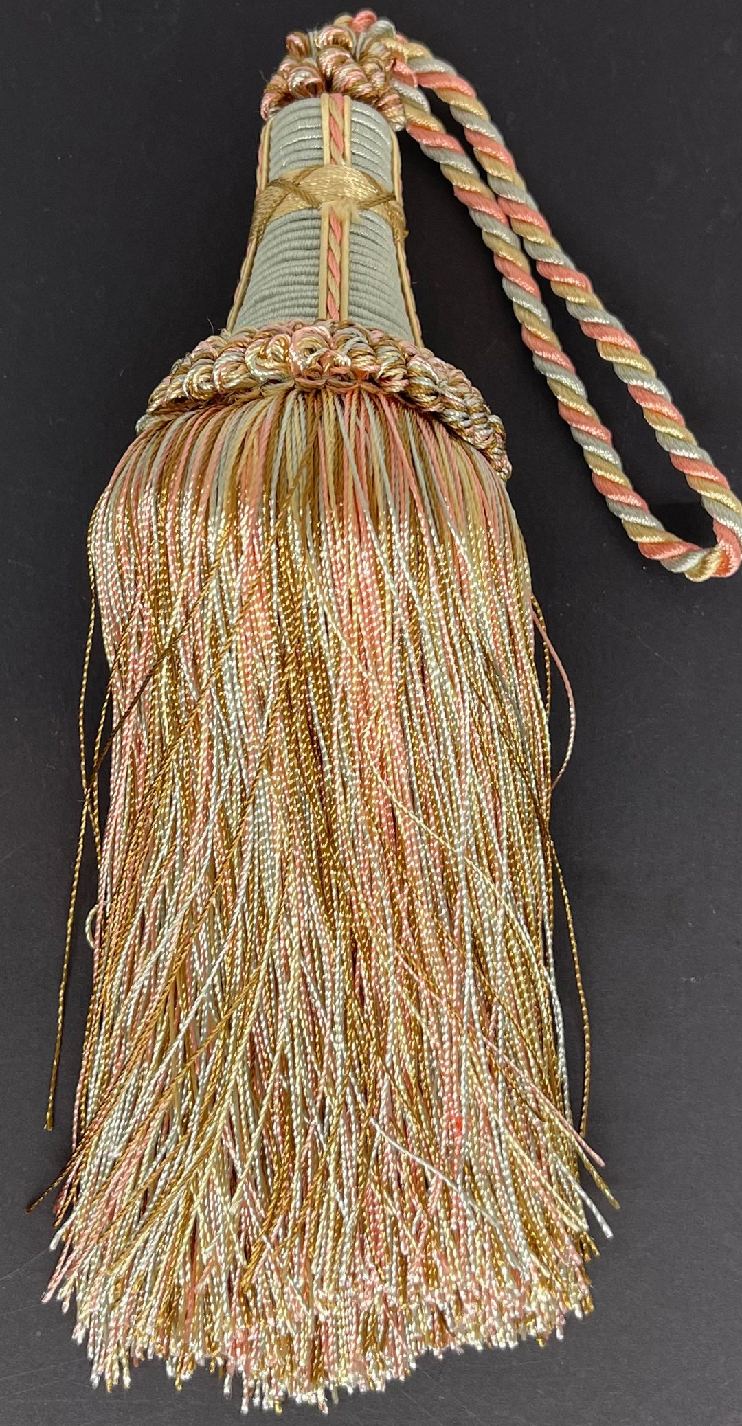 7" Key Tassel Mint Pink Ivory Tassel Tassels Lot of 2 - Etsy