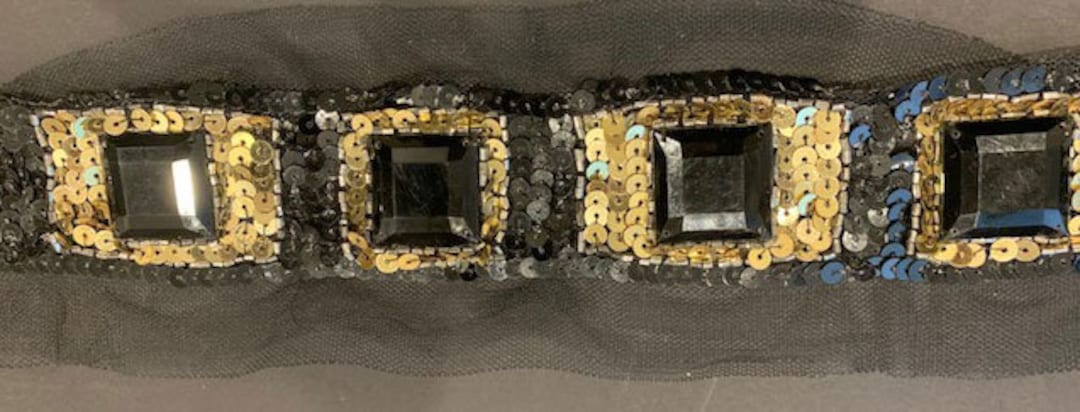 1/4" Black Metallic Silver French Gimp Cjinese Gimpbraid Fabric Trim 25 ...