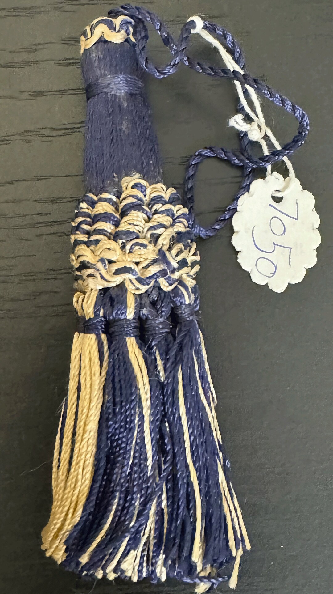 4&1/2" Navy Blue Cream Chainette Crown Tassel Tassels Lot of 4 - Etsy