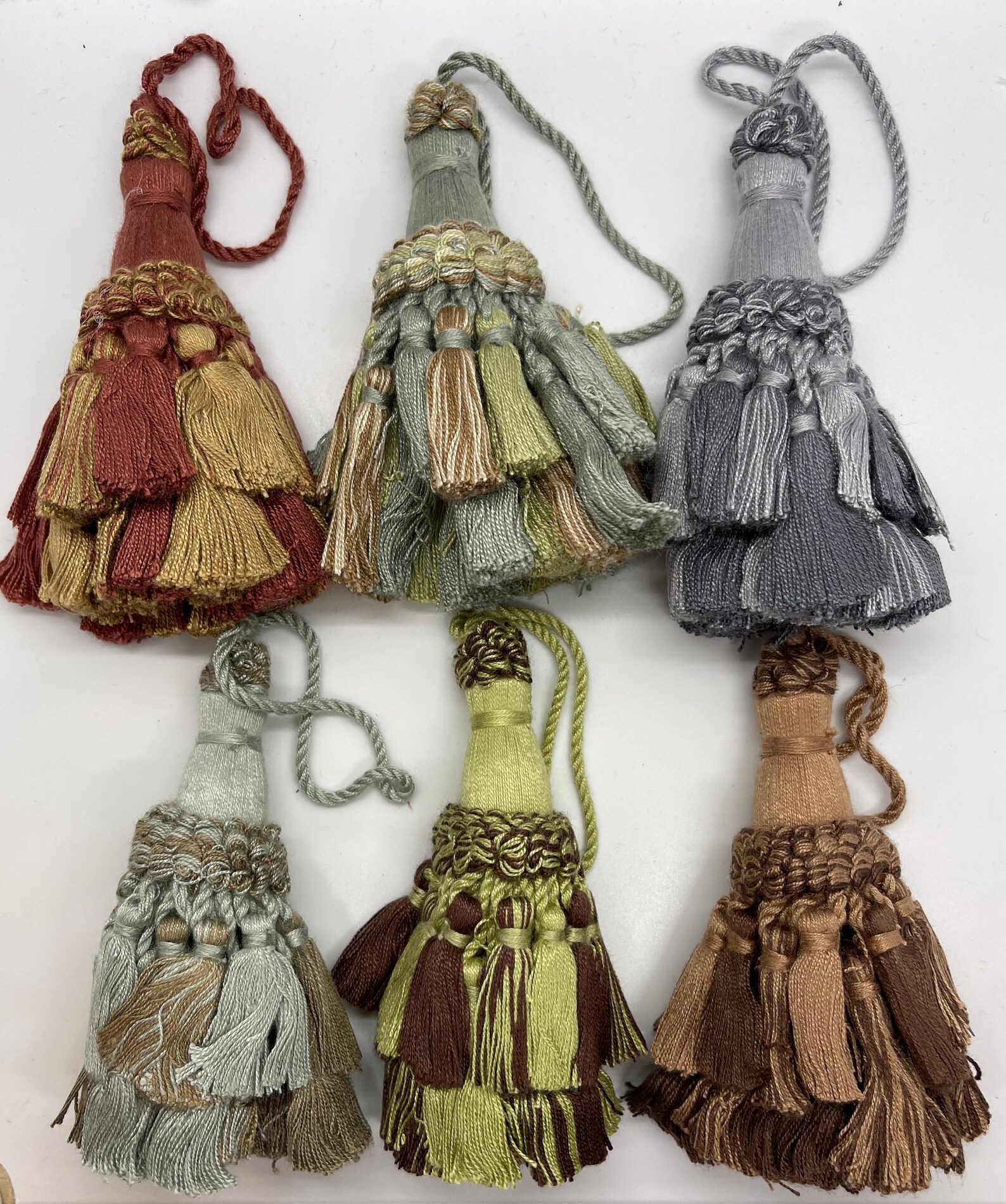 Lot of 6 Assorted Tied Key Tassels - Etsy