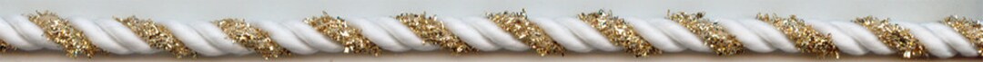 5/16" White Gold Twisted Gold Rope Cord 7 Yards - Etsy