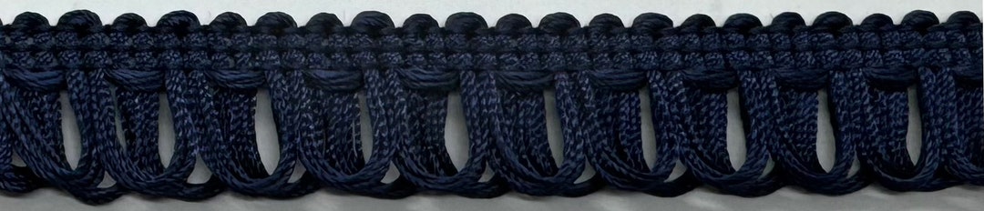 1 Navy Blue Loop Fringe Fabric Trim 7 Yards Trimming - Etsy
