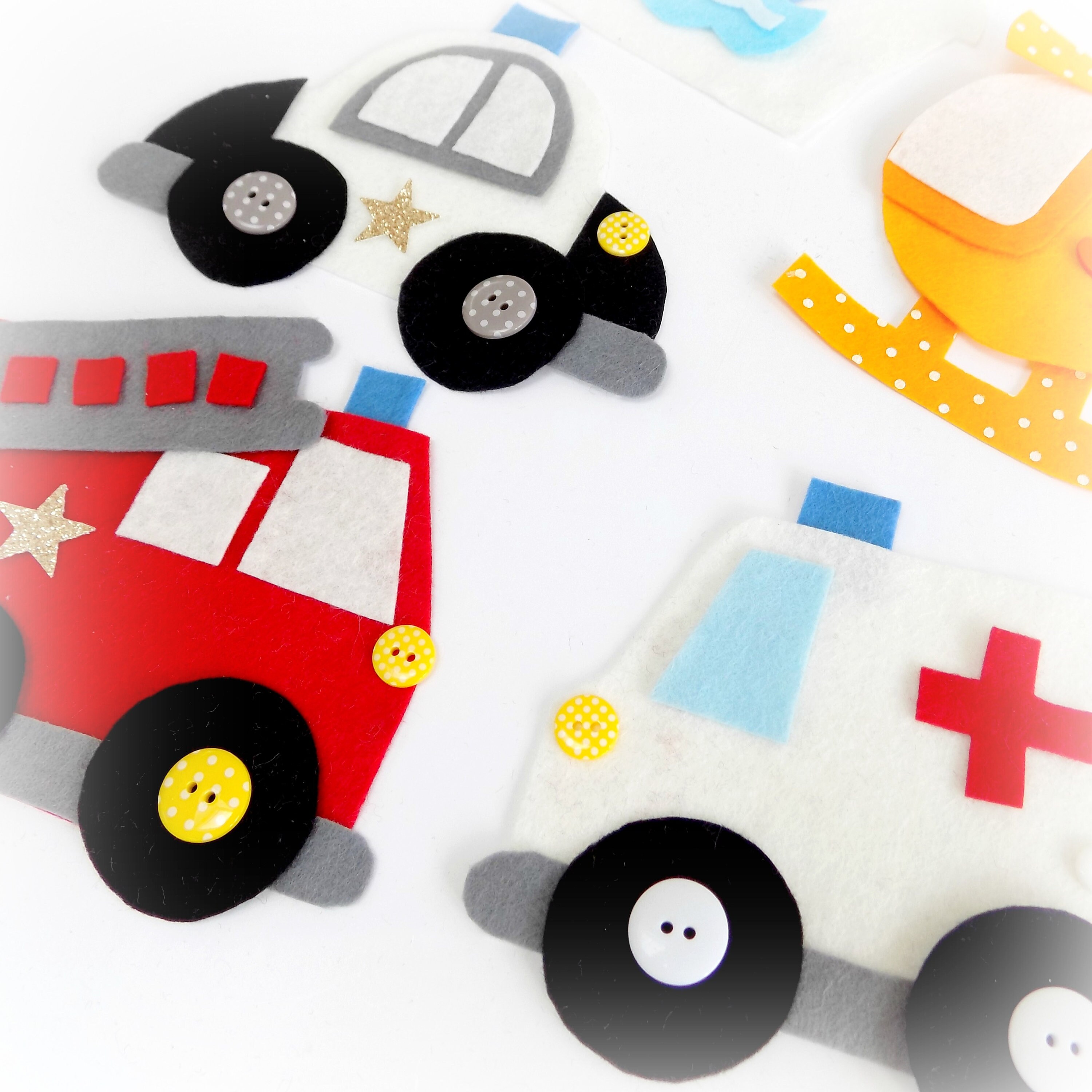 PDF Pattern Emergency Vehicles Garland. Felt Kit. Digital | Etsy