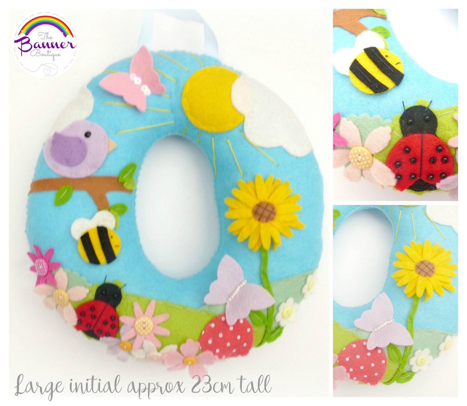 Large Felt Initial. Personalised Letter. 23cm Felt Letter. - Etsy