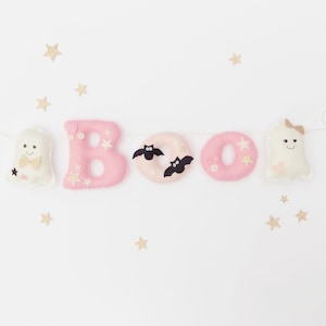 Felt Halloween Boo Garland,the Banner Boutique, Ghost Garland, Pastel ...