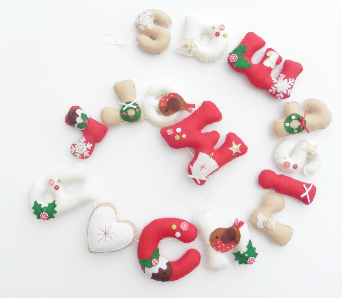 Sew Your Own Merry Christmas Banner. Pattern. Kit. - Etsy