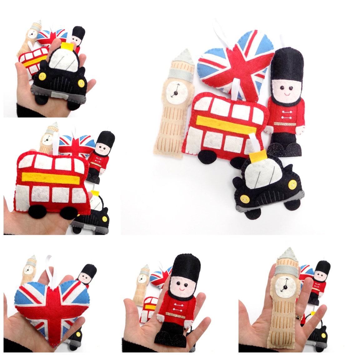 PDF Pattern to Make London Themed Decorations. Felt Sewing | Etsy