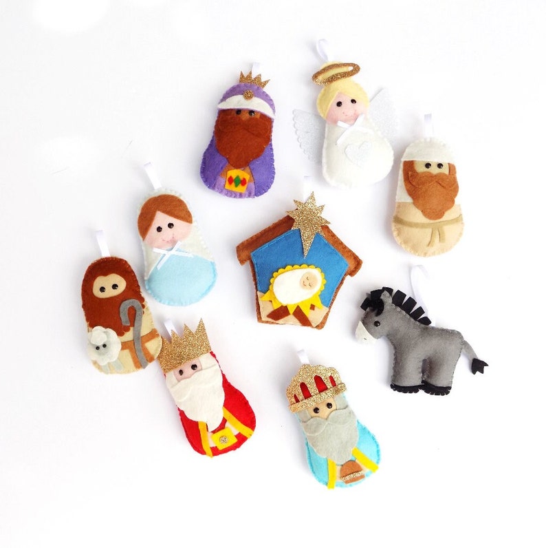 PDF Pattern and Templates Felt Nativity Garland Kit. Sewing - Etsy