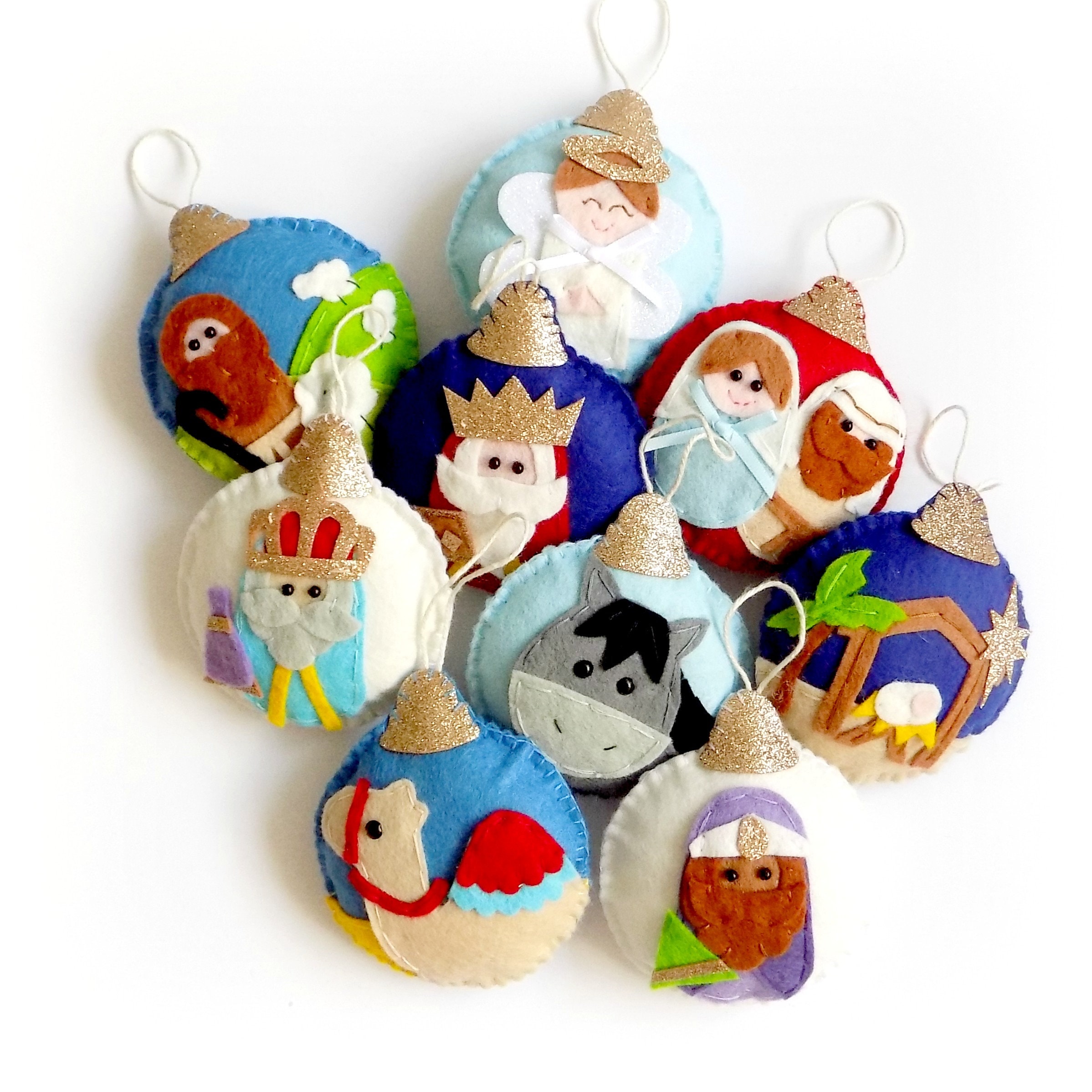 PDF Pattern to Make Nativity Bauble Decorations. Christmas Nativity ...