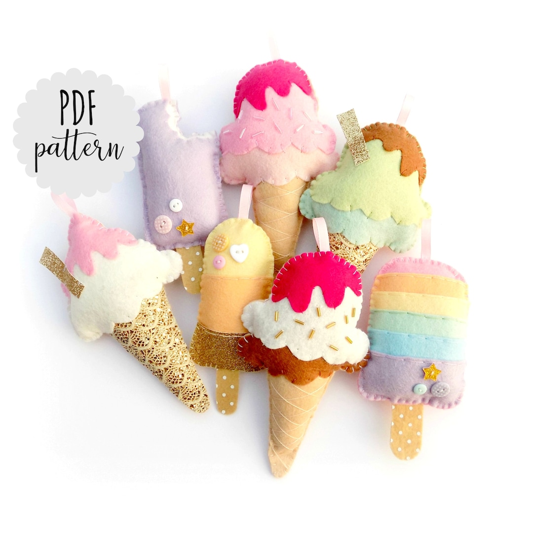 PDF Pattern to Make Ice Cream Garland . Instant Download. PDF ...