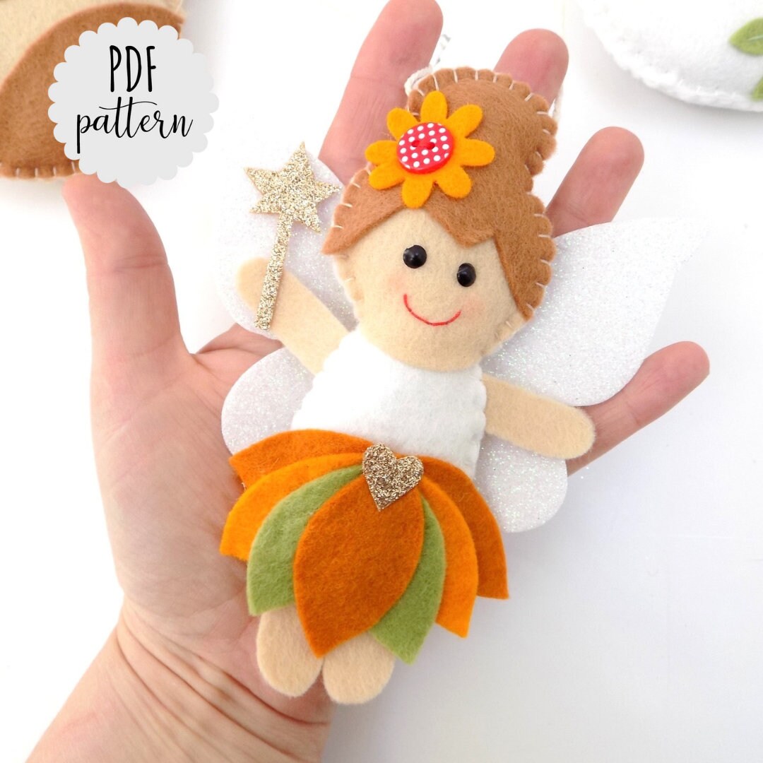 PDF Pattern for Felt Autumn Fairy Decoration. Felt Fairy. Felt ...