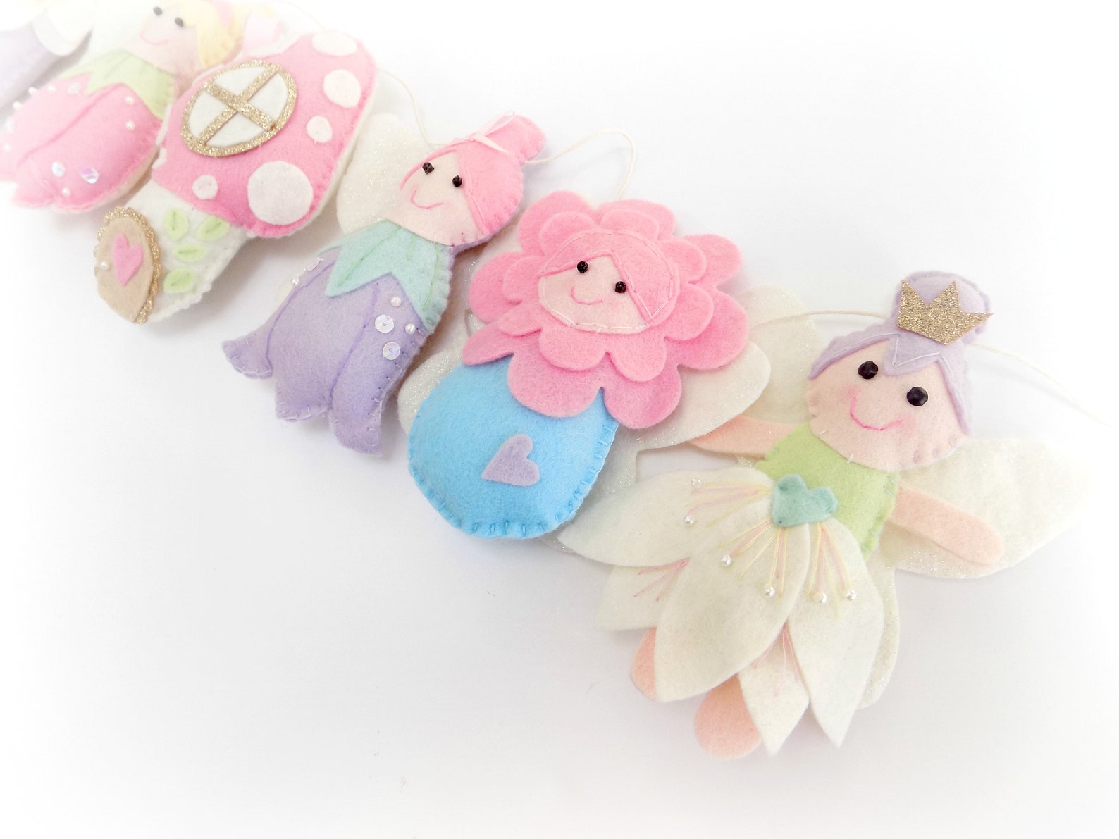 Sew Your Own Flower Fairies Garland. Sewing Kit. Templates and - Etsy