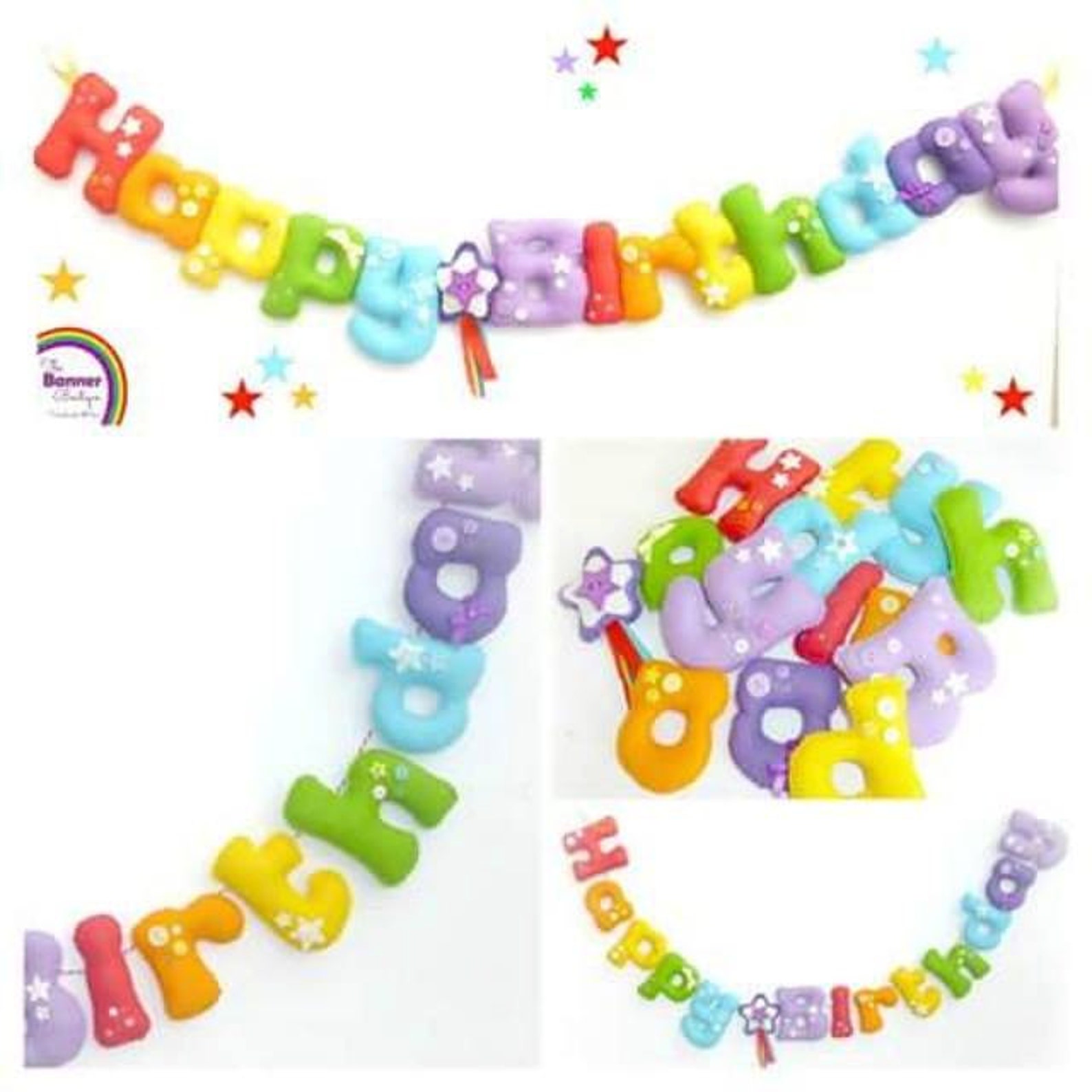 Sew Your Own Happy Birthday Banner. Pattern. Kit. - Etsy