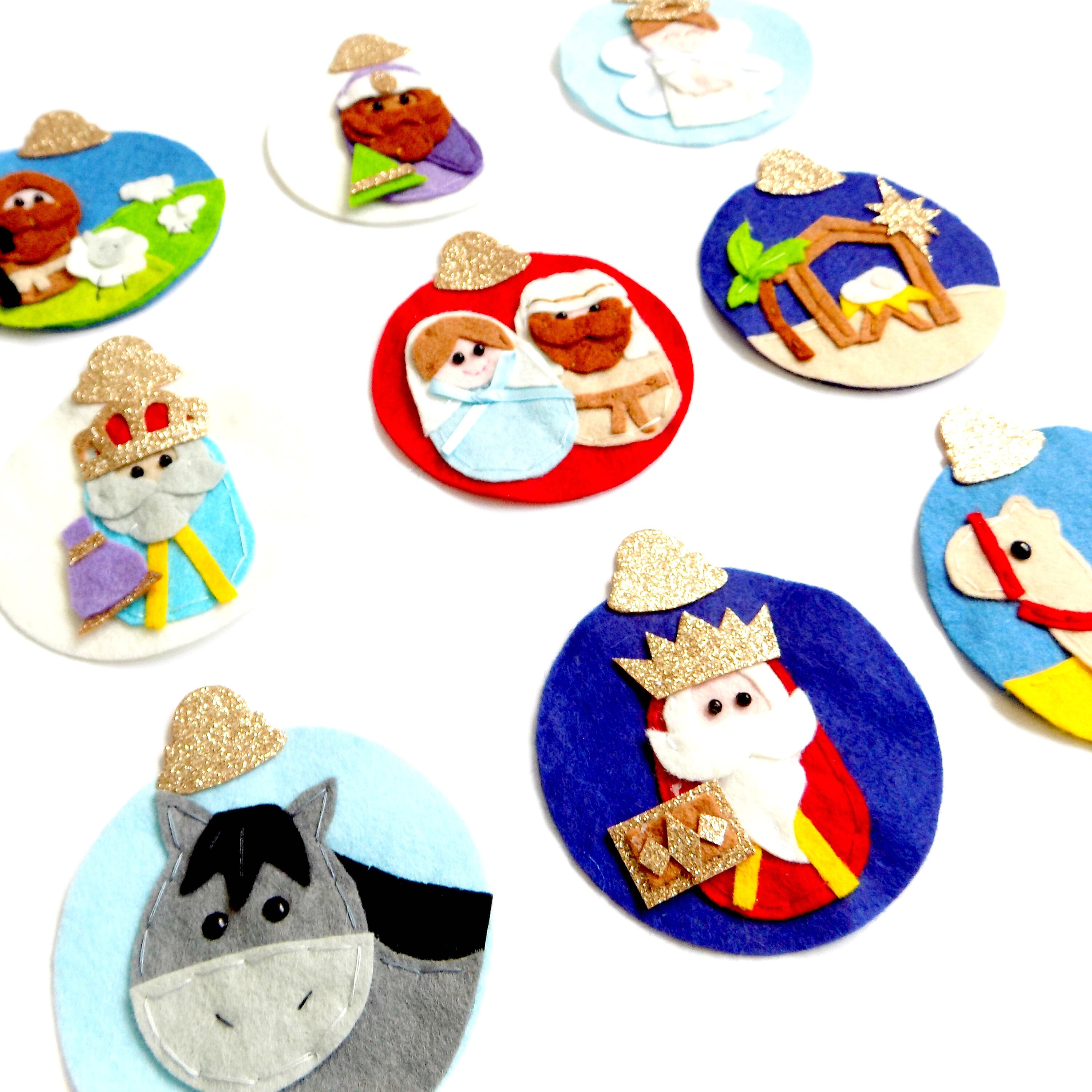 PDF Pattern to Make Nativity Bauble Decorations. Christmas Nativity ...