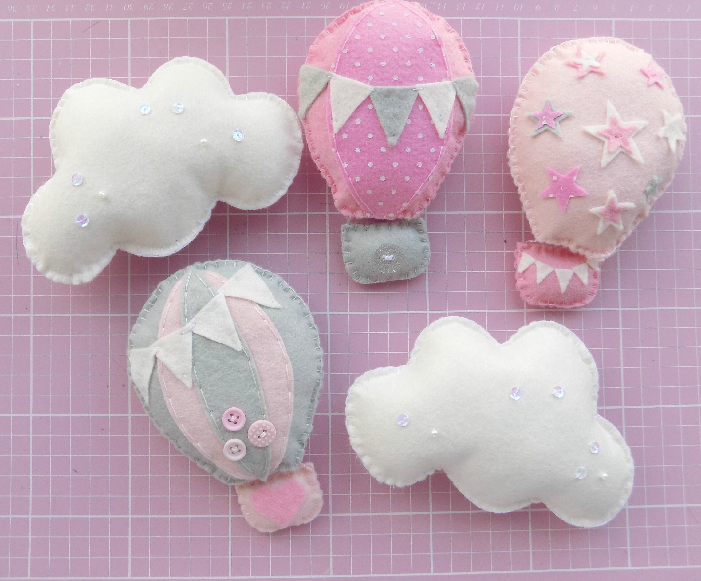 PDF Pattern for Hot Air Balloon Garland. Felt Garland. Digital | Etsy