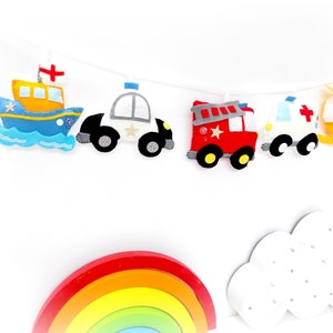 PDF Pattern Emergency Vehicles Garland. Felt Kit. Digital Pattern. Felt ...