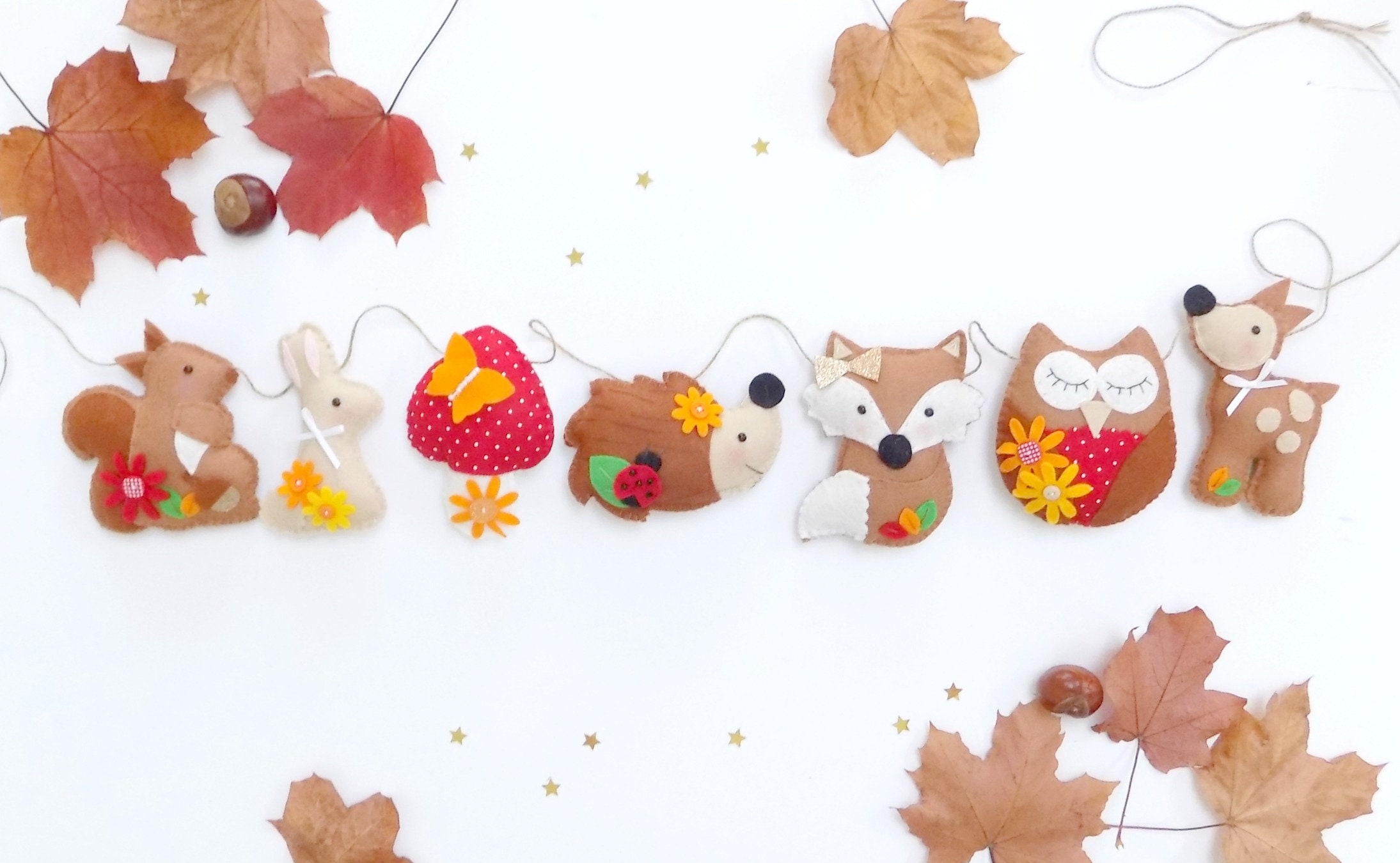 Sew Your Own Felt Woodland Garland Kit. Felt Kit. Sew Your - Etsy