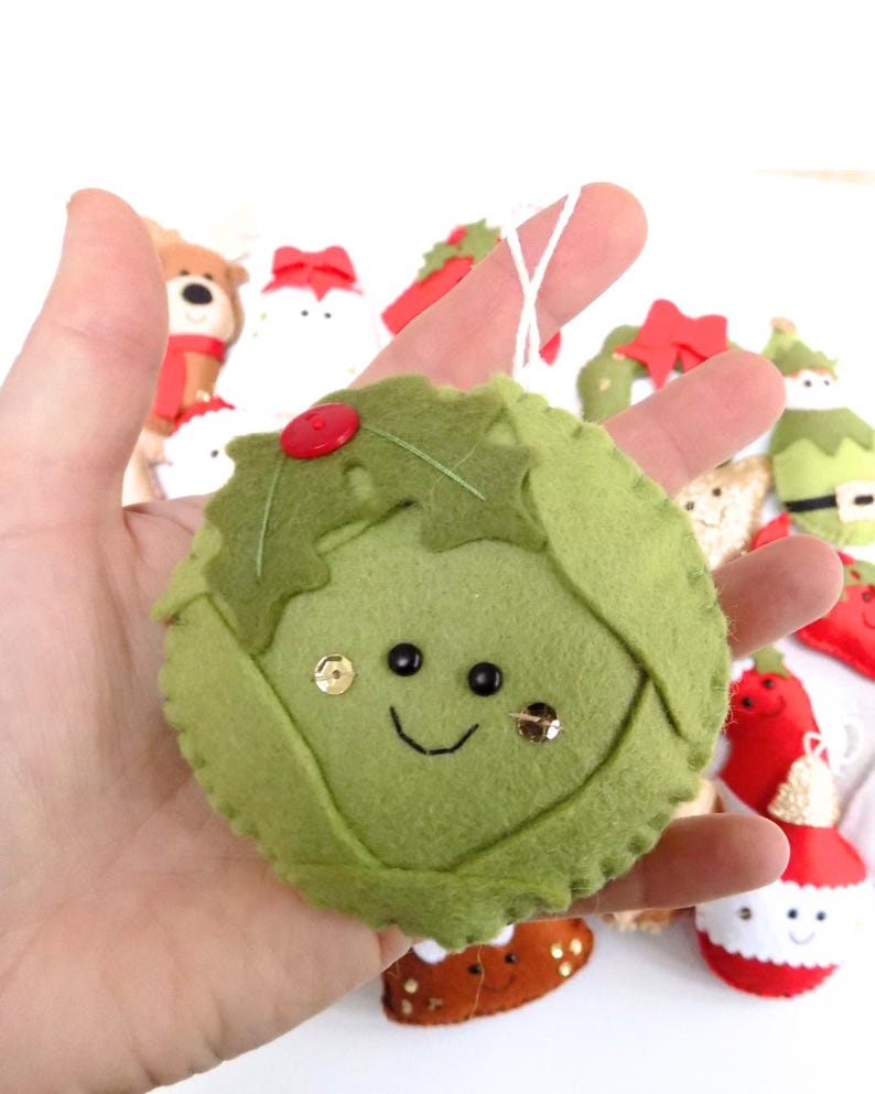 PDF Pattern to Make a Set of 24 Felt Happy Christmas Decorations ...