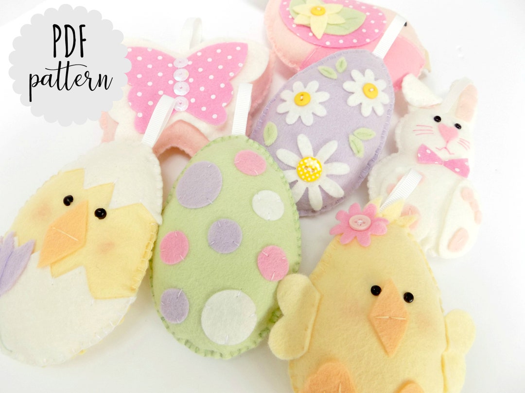 PDF Pattern and Instructions for Easter Garland. Felt Garland. Instant ...