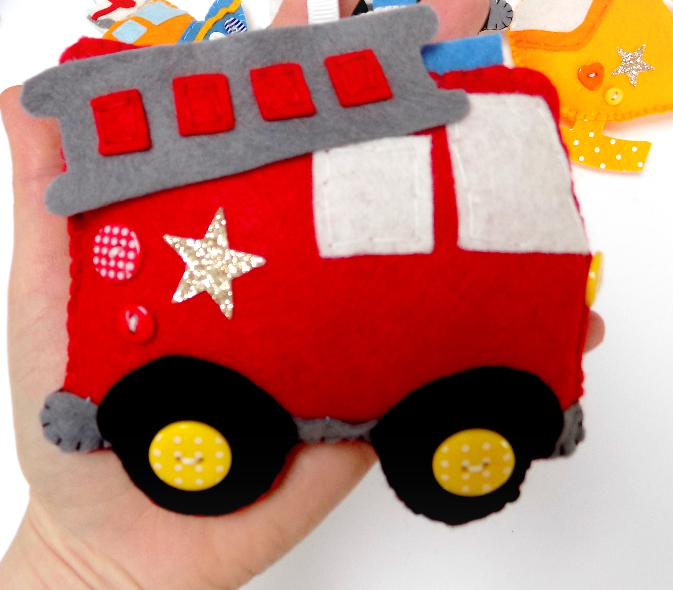 PDF Pattern Emergency Vehicles Garland. Felt Kit. Digital Pattern. Felt ...