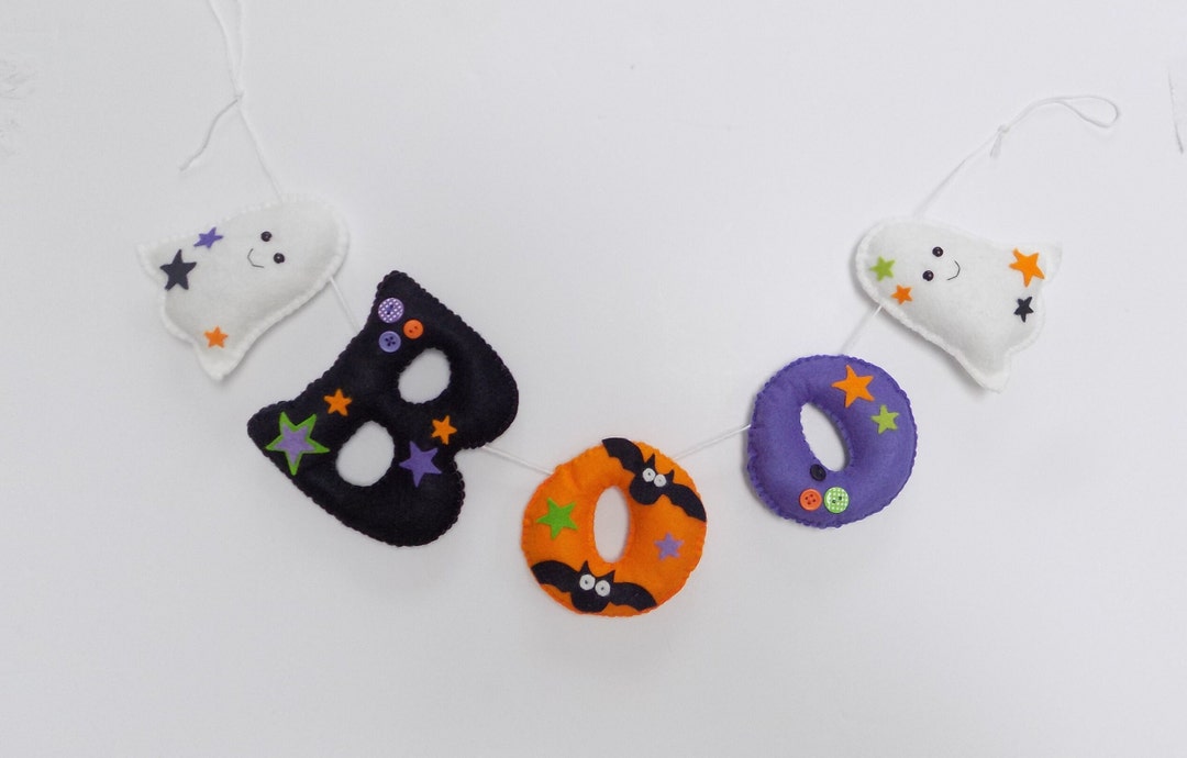 PDF Pattern. Felt Halloween Garland, DIY Sewing Kit, Instant Download ...