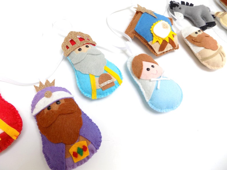 PDF Pattern and Templates Felt Nativity Garland Kit. Sewing - Etsy