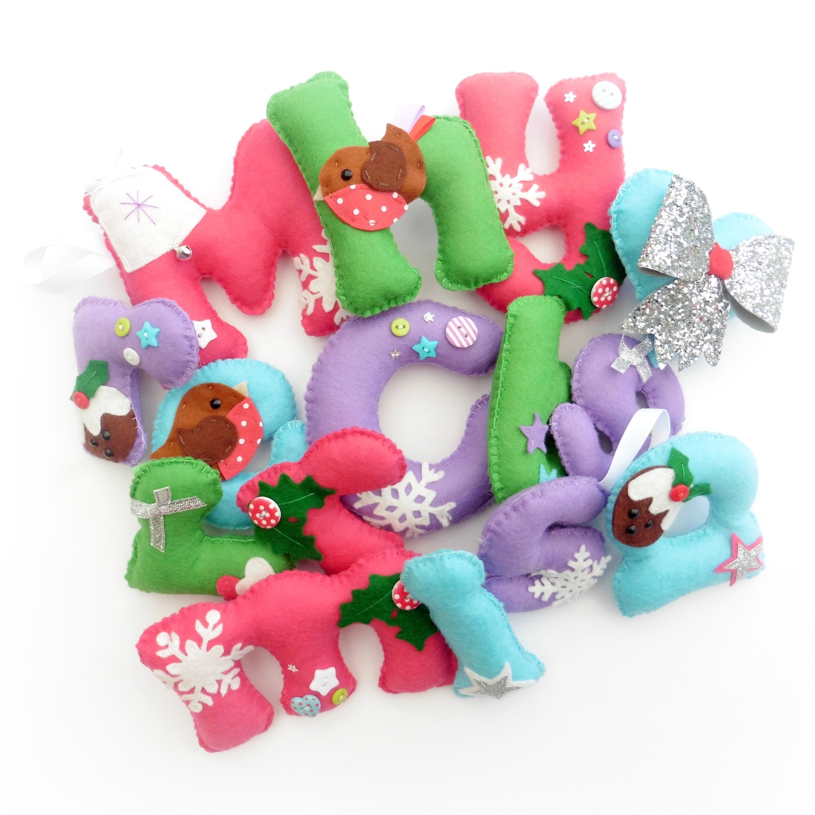 Sew Your Own Merry Christmas Banner. Pattern. Kit. - Etsy