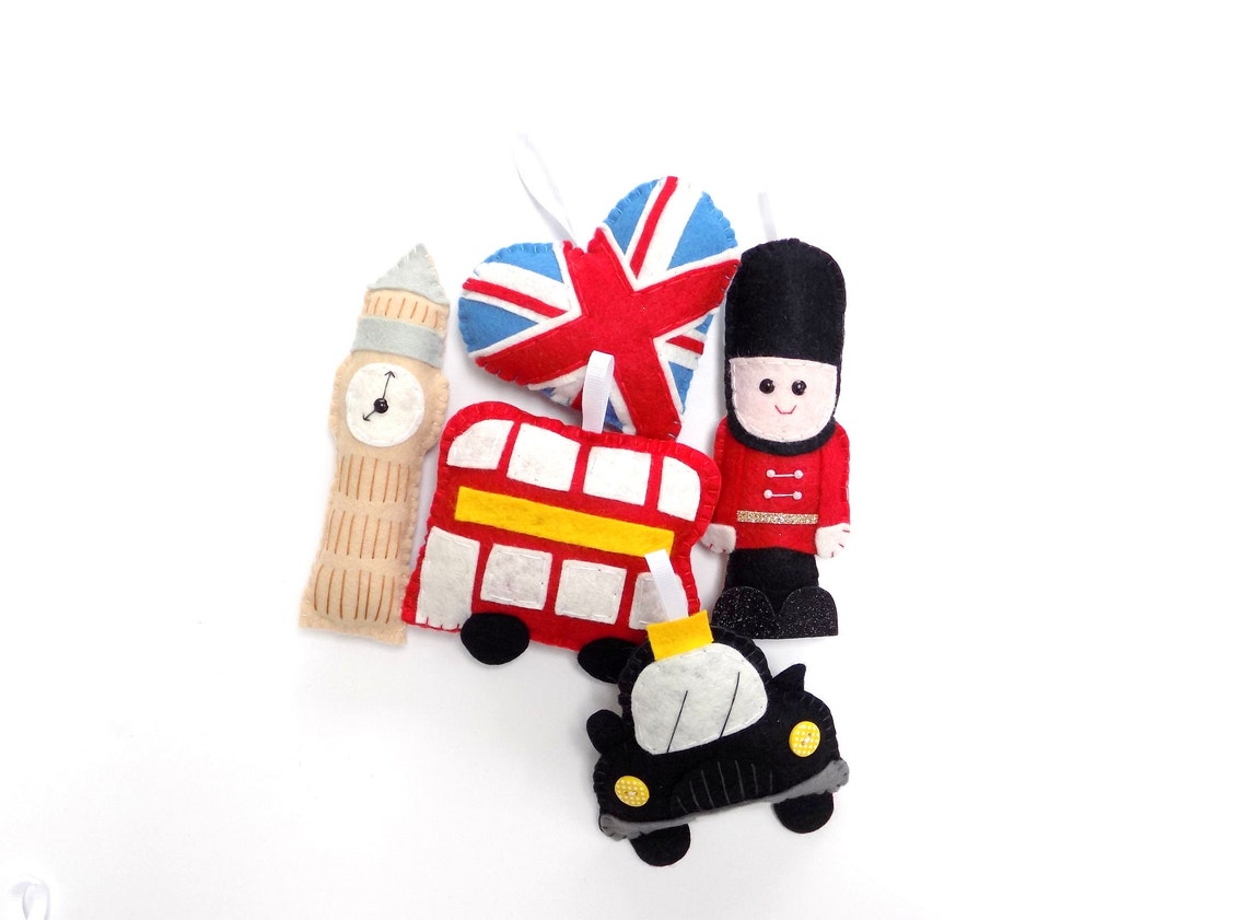 PDF Pattern to Make London Themed Decorations. Felt Sewing | Etsy