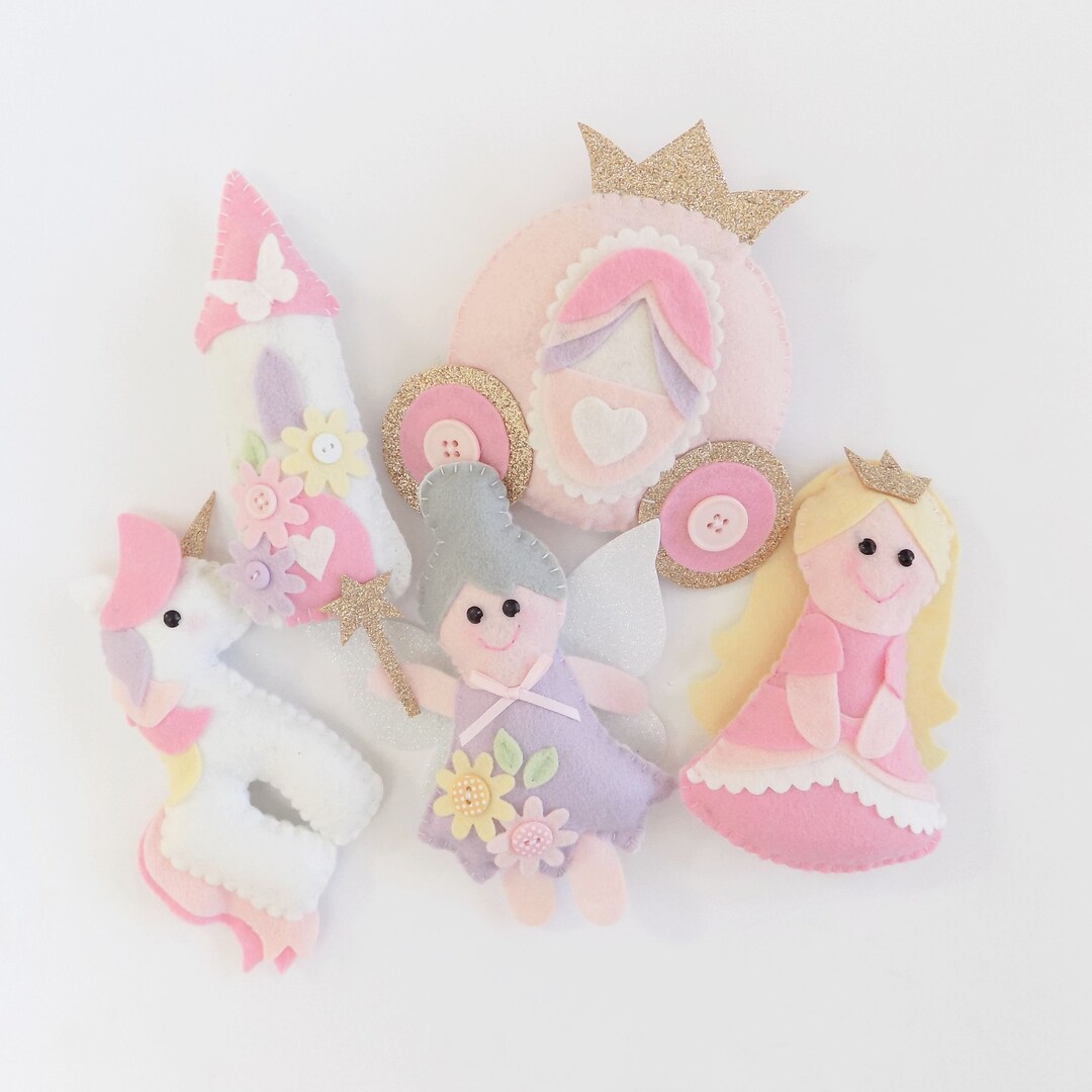 PDF Pattern to Make a Princess Felt Nursery Garland. Felt - Etsy