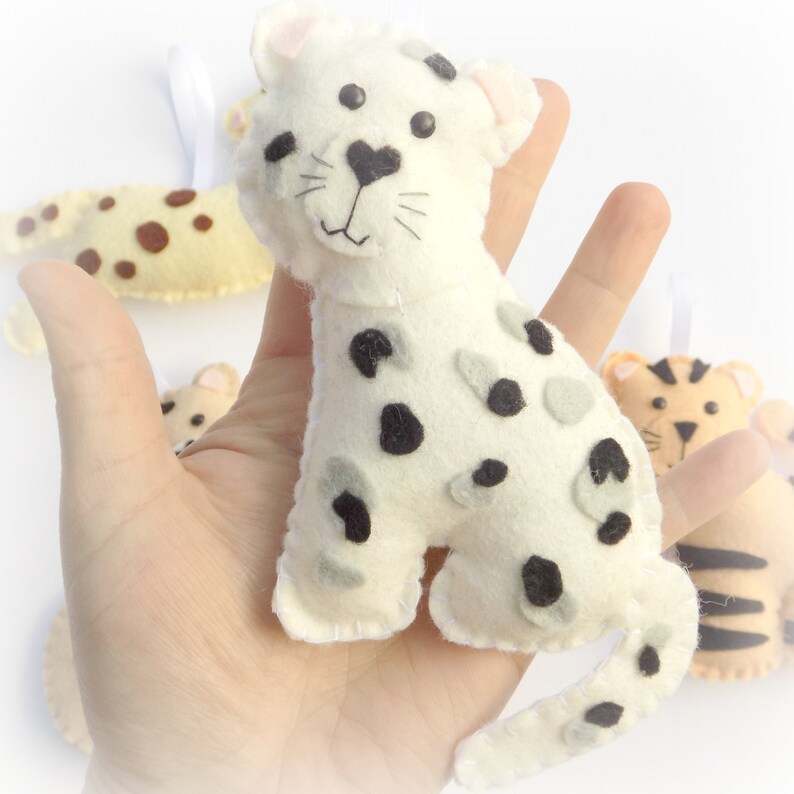 PDF Pattern to Sew a Big Cats Animal Nursery Garland. Felt - Etsy