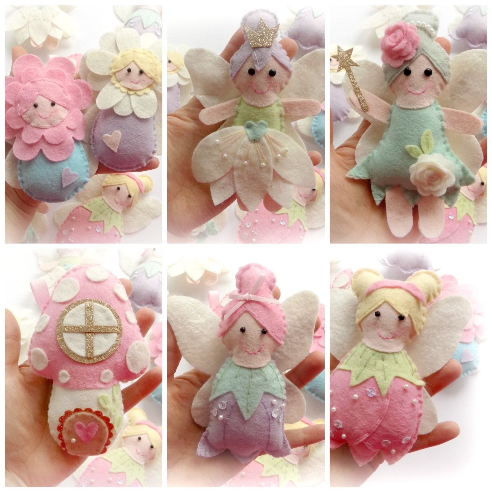 Sew Your Own Flower Fairies Garland. Sewing Kit. Templates and - Etsy