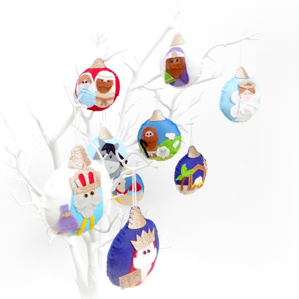 PDF Pattern to Make Nativity Bauble Decorations. Christmas Nativity ...