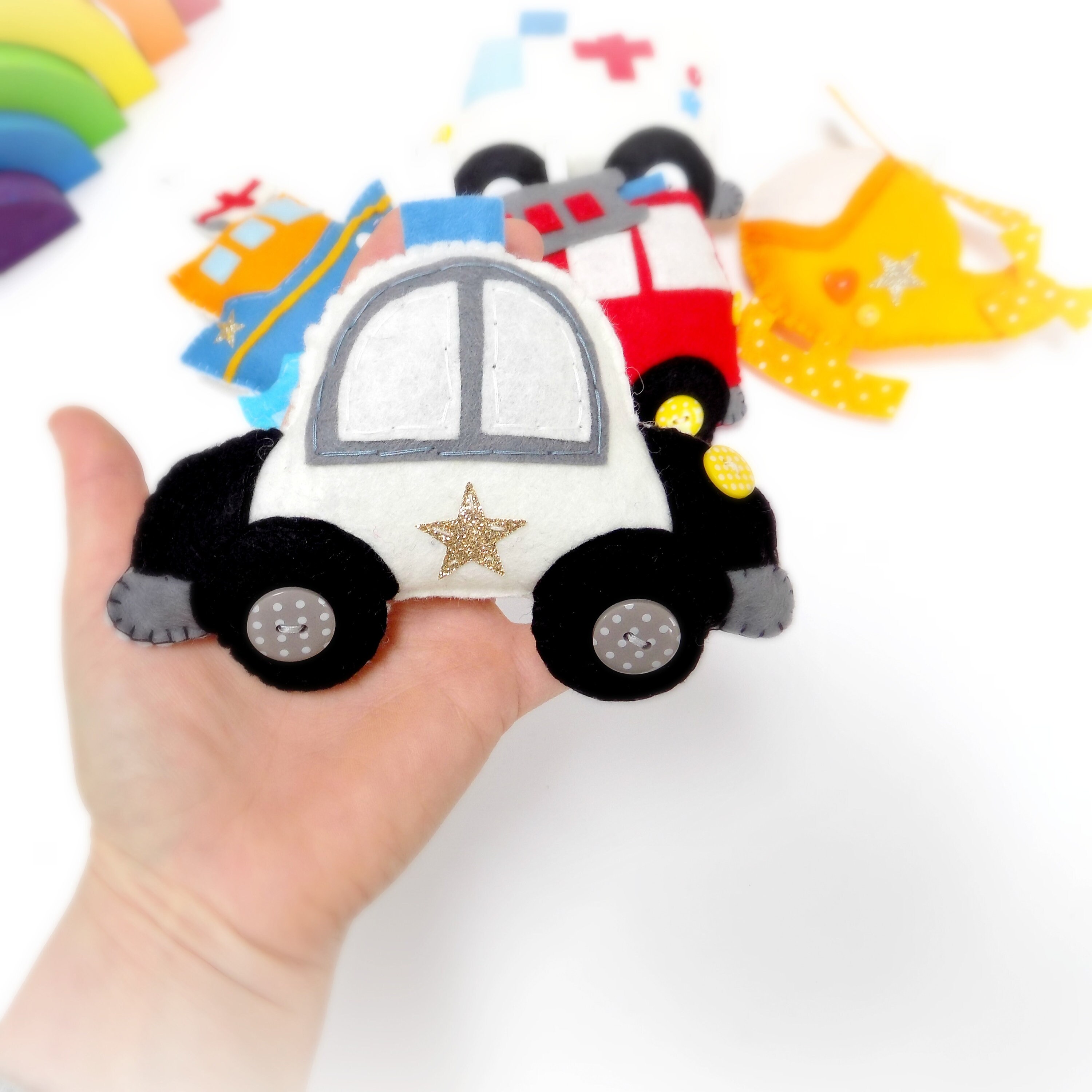 PDF Pattern Emergency Vehicles Garland. Felt Kit. Digital | Etsy