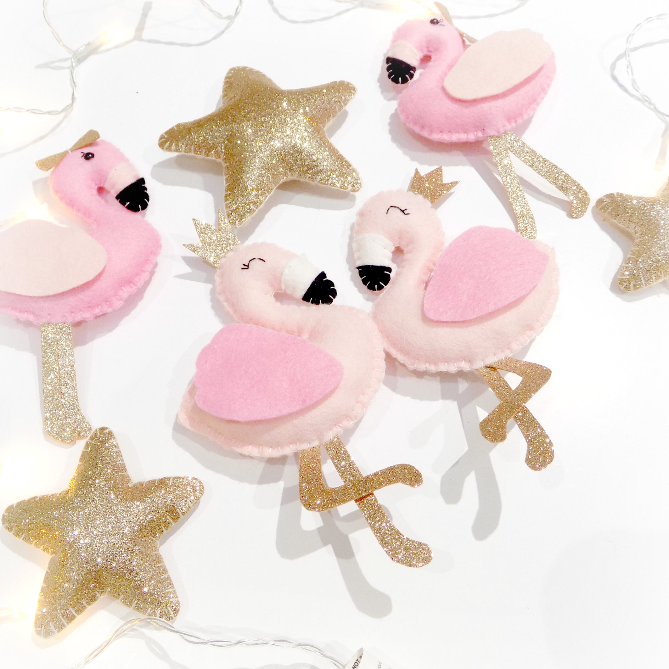 PDF Pattern and Templates to Make a Felt Flamingo Garland. Instant ...