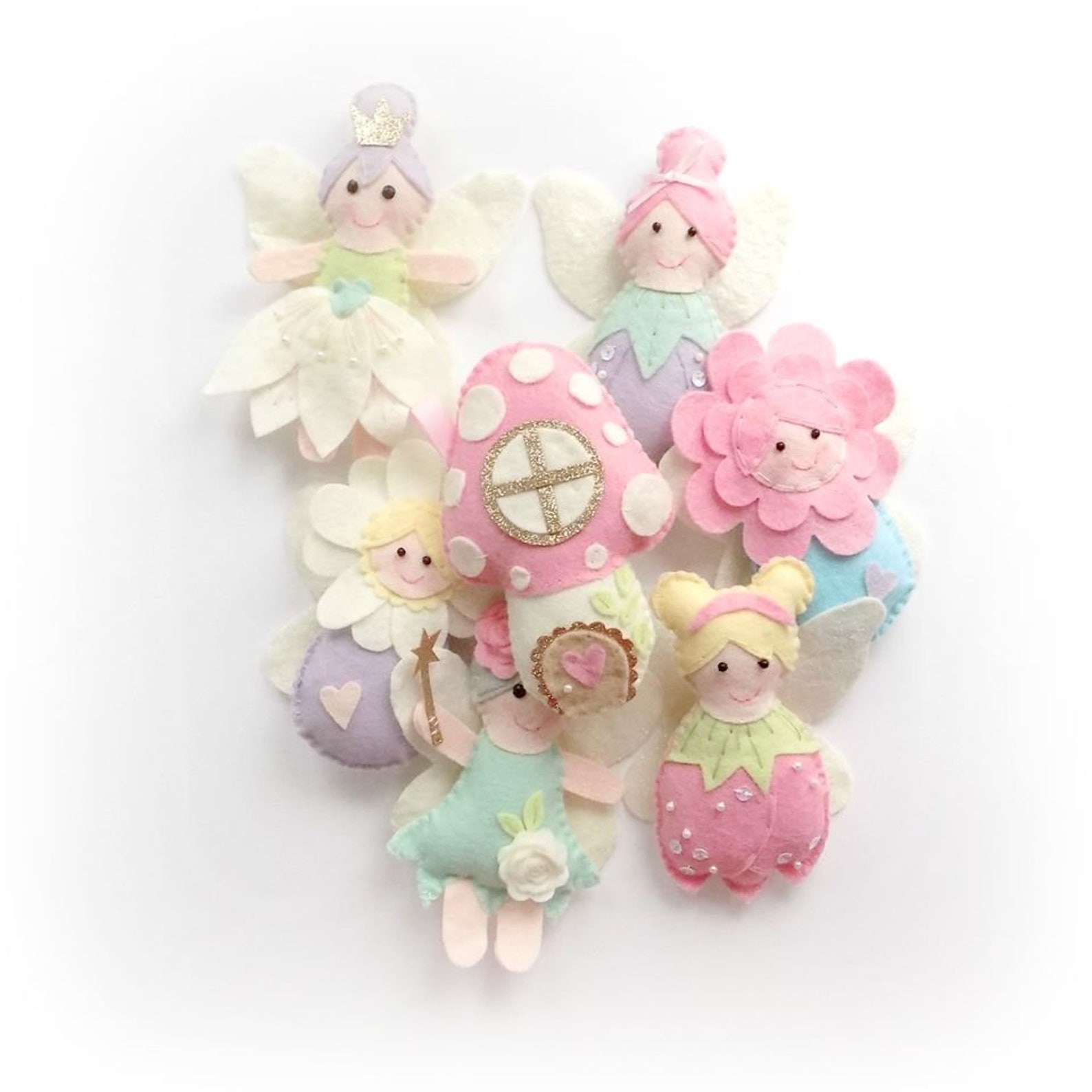 Sew Your Own Flower Fairies Garland. Sewing Kit. Templates and - Etsy