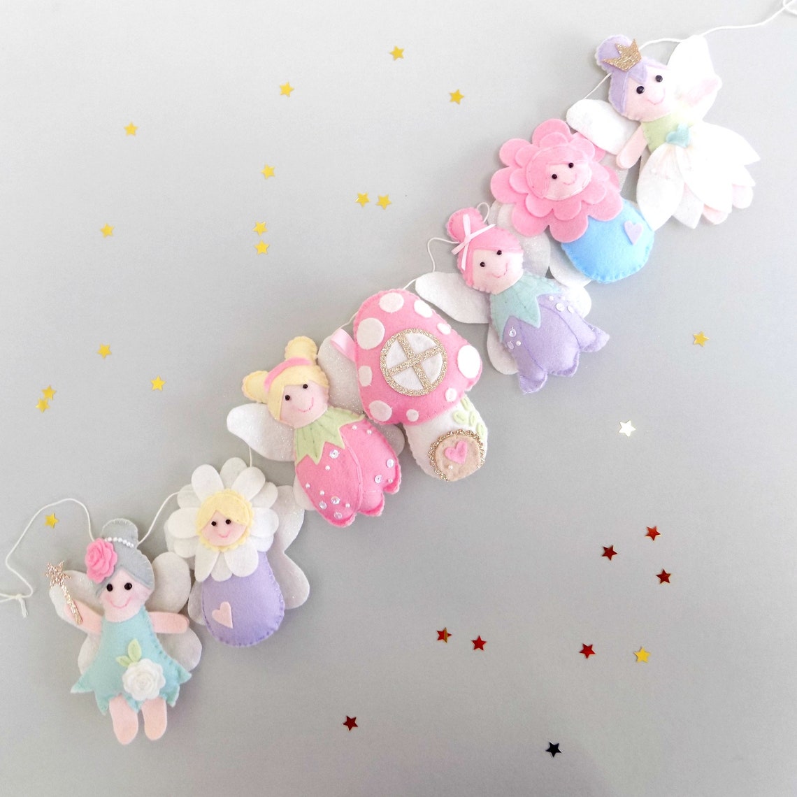 Sew Your Own Flower Fairies Garland. Sewing Kit. Templates and - Etsy