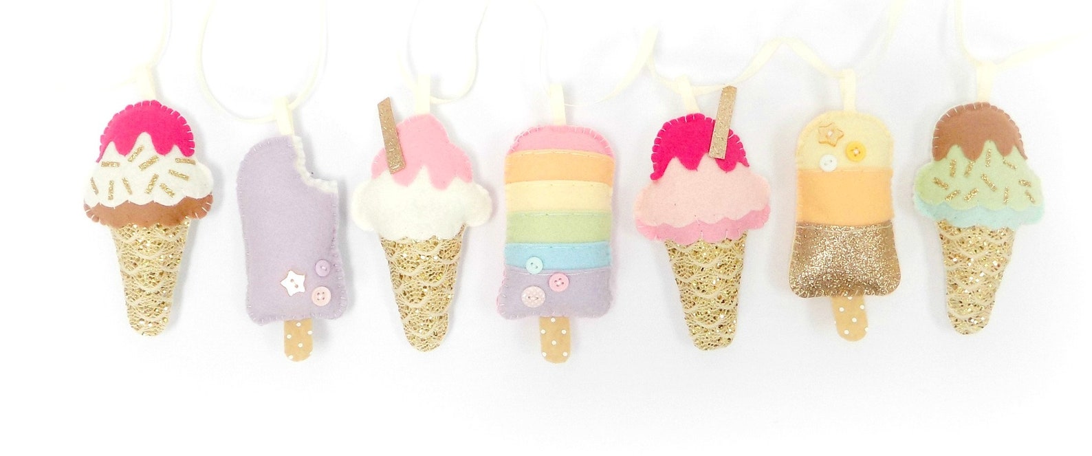 PDF Pattern to Make Ice Cream Garland . Instant Download. PDF ...