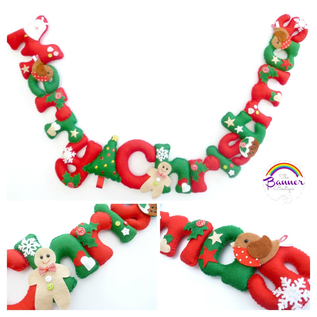 Sew Your Own Merry Christmas Banner. Pattern. Kit. - Etsy